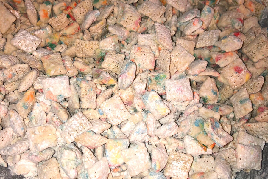 Quick and Easy Birthday Party Snack Mix | One Sweet Treat • Start with ...