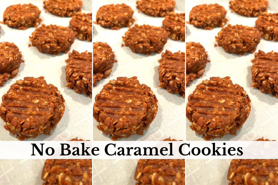 Easy No Bake Caramel Cookies • Start with the Bed