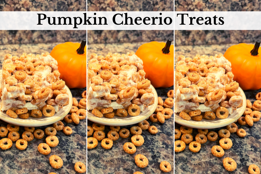 Easy Pumpkin Cheerio Treats | Just 3 Ingredients • Start with the Bed