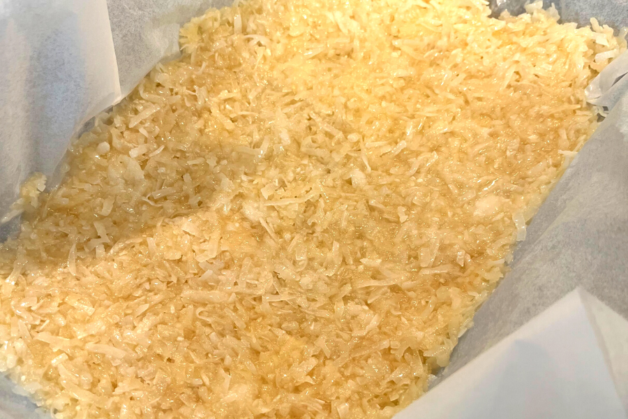 No Bake Coconut Bars | A Quick 3 Ingredient Recipe • Start with the Bed