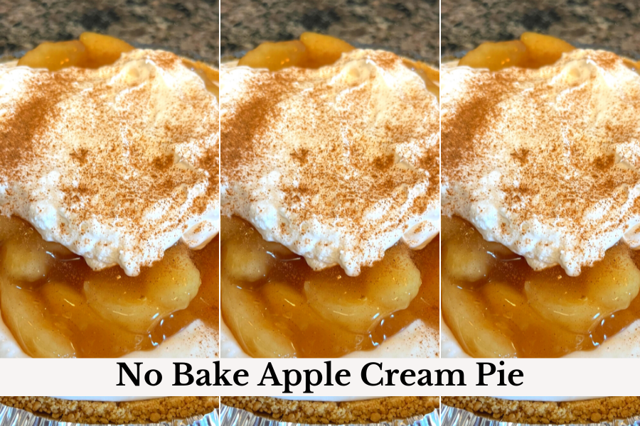 No Bake Apple Cream Pie | Easy and Delicious • Start with the Bed